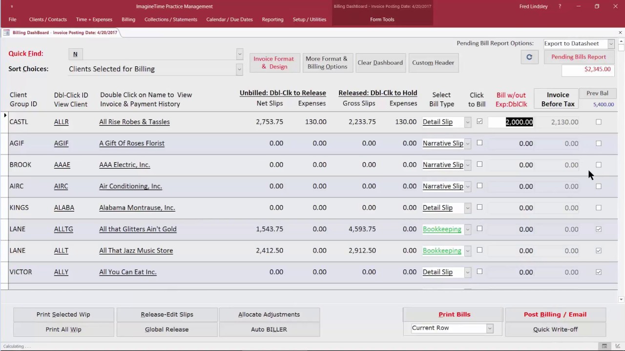 Detail Time Slip and Expense Invoice Tutorial - YouTube