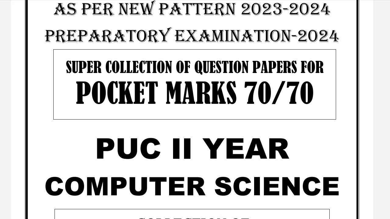PUC II Year COMPUTER SCIENCE PREPARATORY ALL DISTRICT QUESTION PAPERS puc-ii-year-computer-science-preparatory-all-district-question-papers