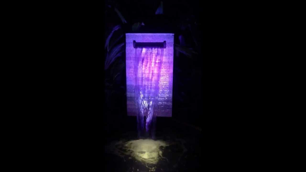 Projecting Waterfall & Aquabrite LED - 10secs each colour - YouTube