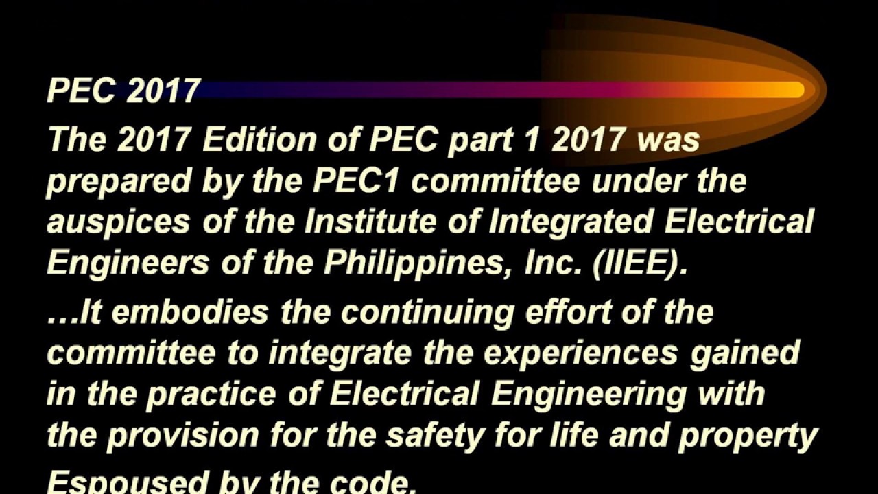 PEC 2017 Changes - YouTube
