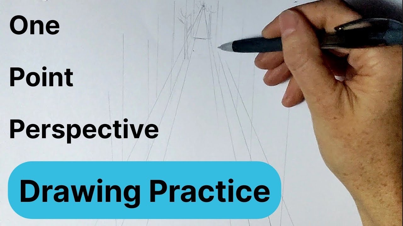 Attempting a forest scene in one point perspective | draw with me - YouTube