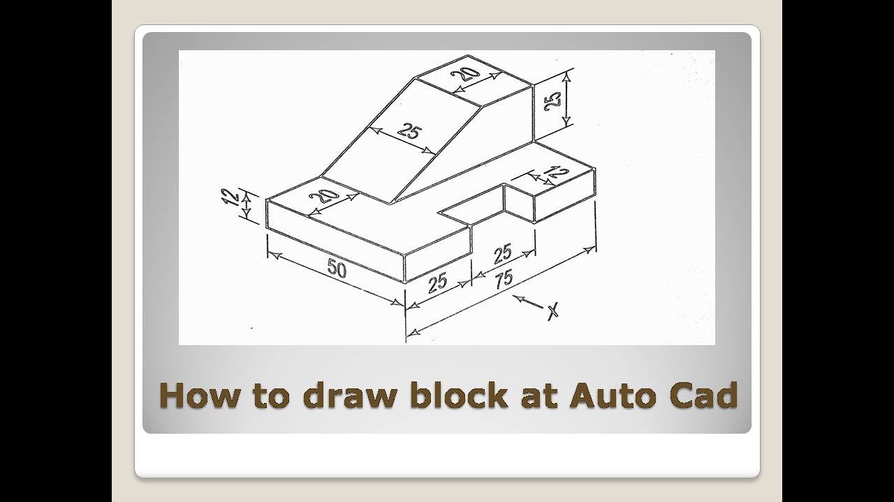 How to draw block at Auto Cad - YouTube