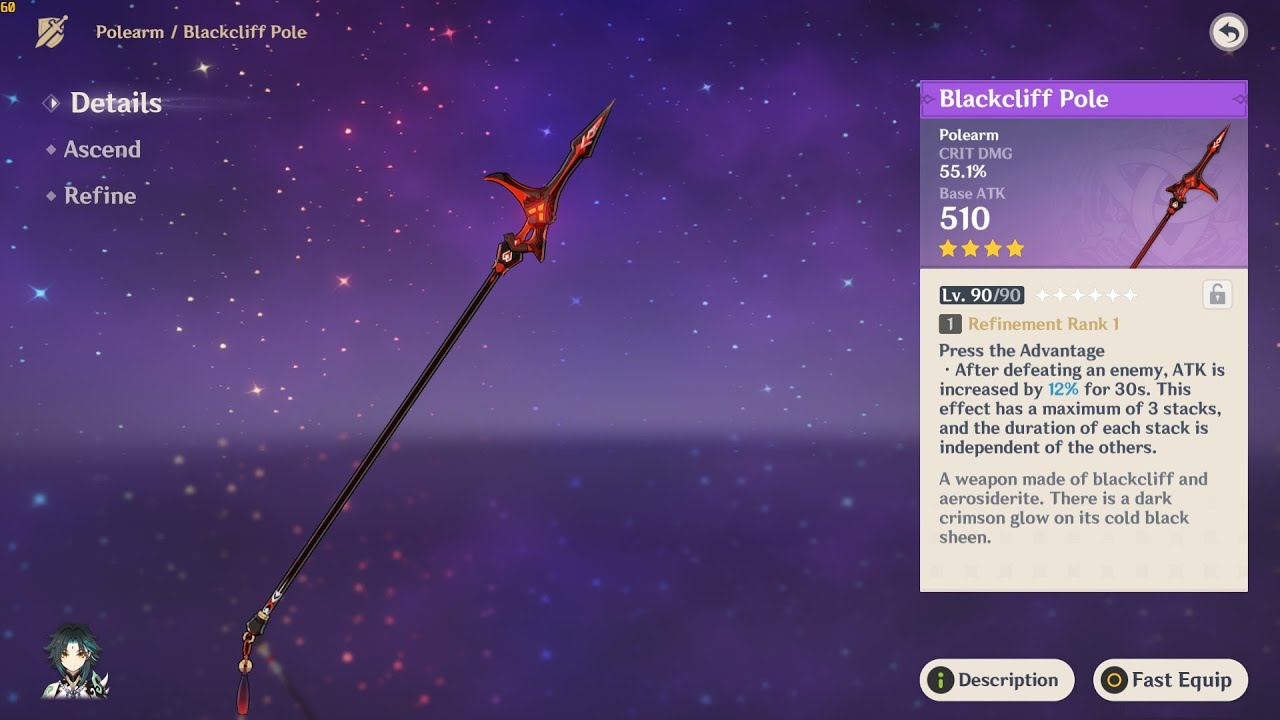 Genshin Impact Blackcliff Pole Vs Prototype Starglitter - YouTube