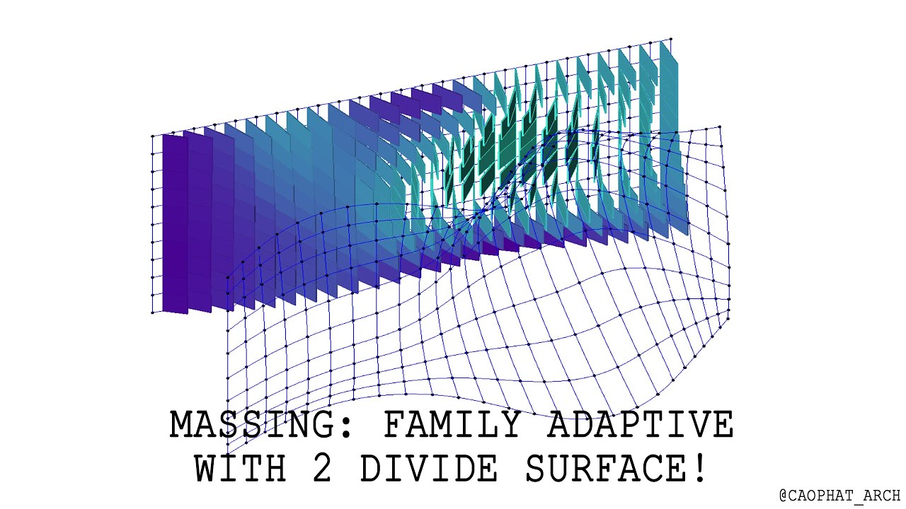 Massing Revit: 2 Divide Surface Adaptive Component - YouTube