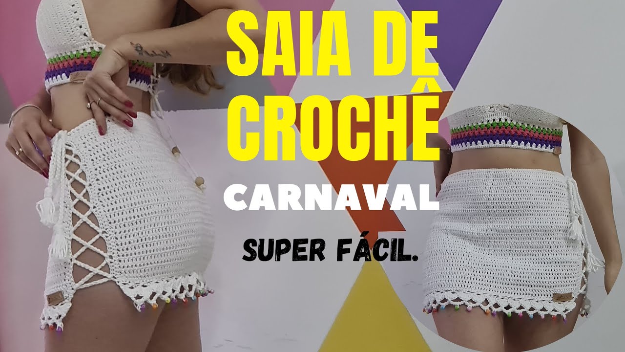 Saia de crochê para o CARNAVAL. - YouTube