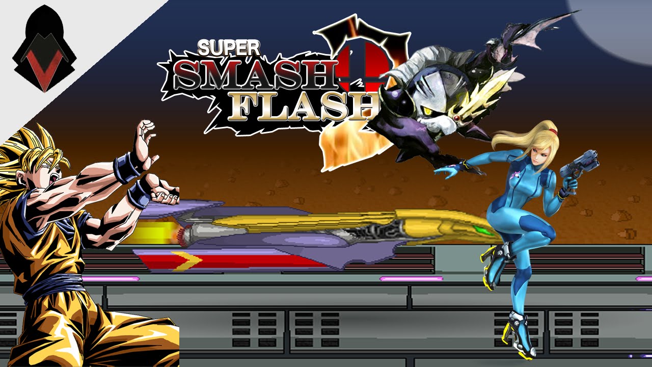 Super Smash Flash 2 - Goku vs Meta Knight and vs Zero Suit Samus - YouTube