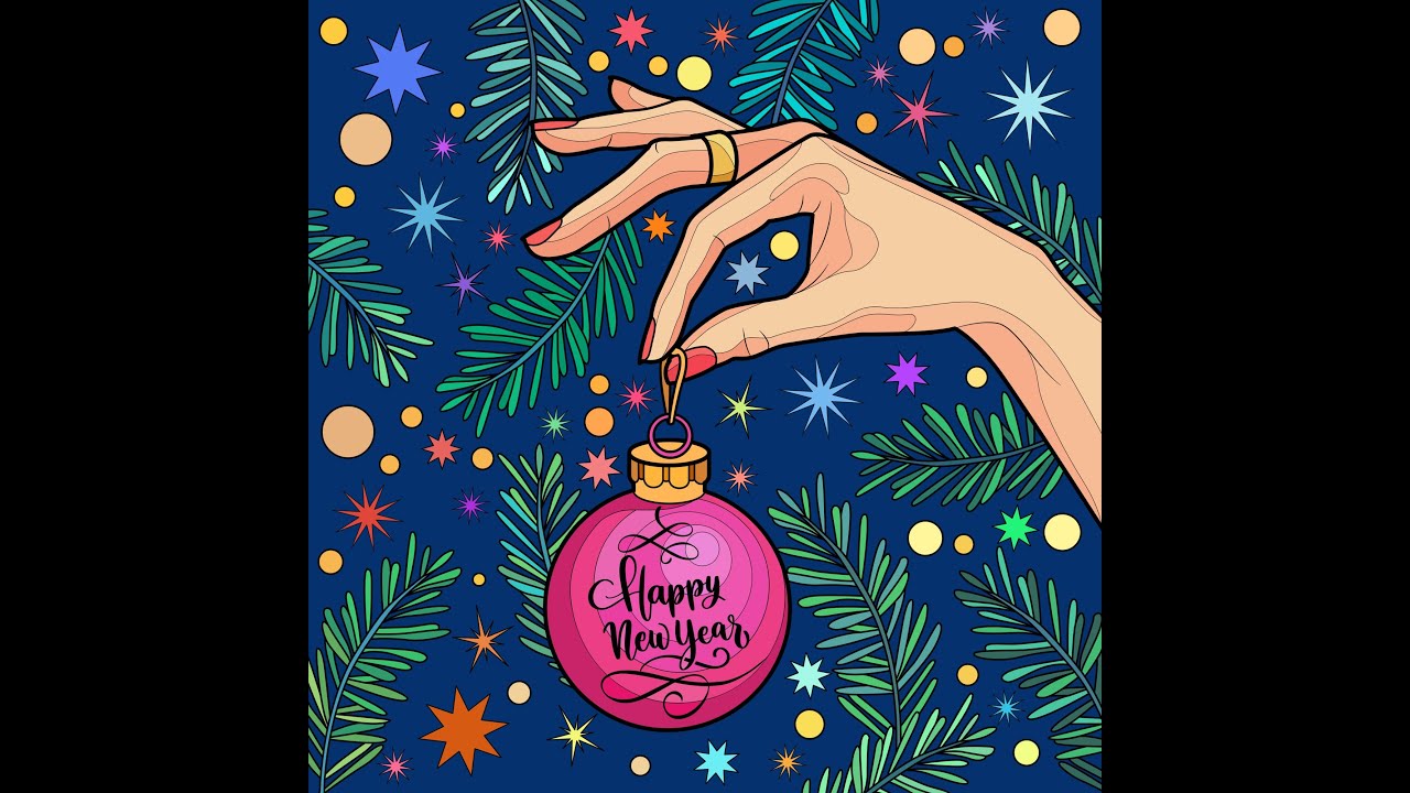 Hey Color App Paint by Numbers Colour with me Happy New Year #christmas ...