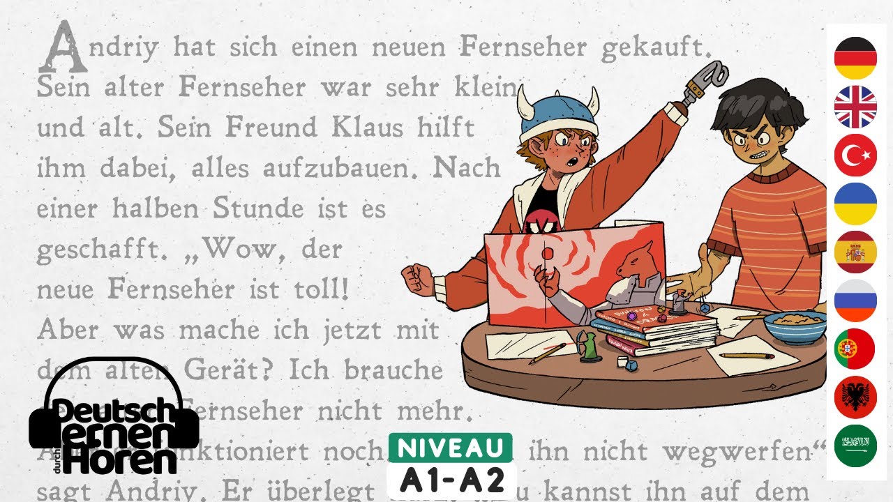 #585 Deutsch lernen mit Geschichten | Deutsch lernen durch Hören | A1 ...