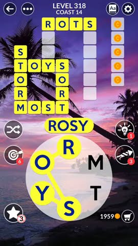 Wordscapes Tropic Coast Level 14 - YouTube