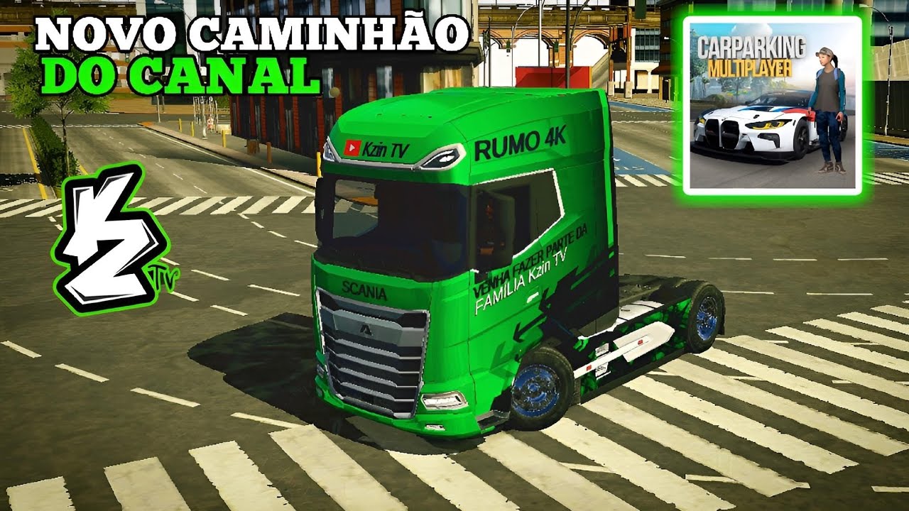 EDIT - MEU NOVO CAMINHÃO COM PLOTAGEM DO CANAL - CAR PARKING MULTIPLAYER - YouTube