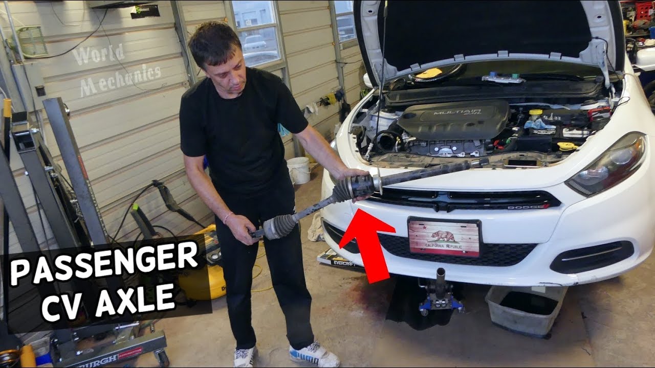 CV AXLE DRIVE SHAFT REPLACEMENT REMOVAL PASSENGER SIDE DODGE DART ...