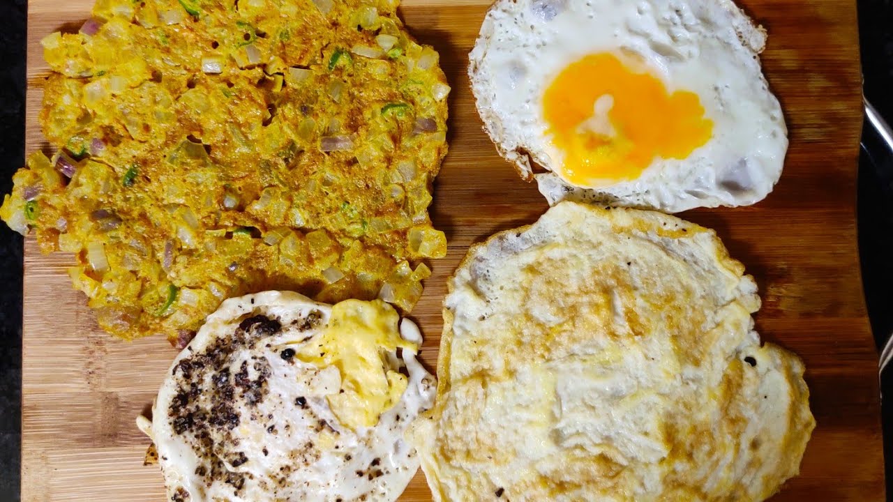 BEGINNERS RECIPE-2: 4 TYPES OF OMELETTES - PEPPER,PLAIN,ONION & HALF ...