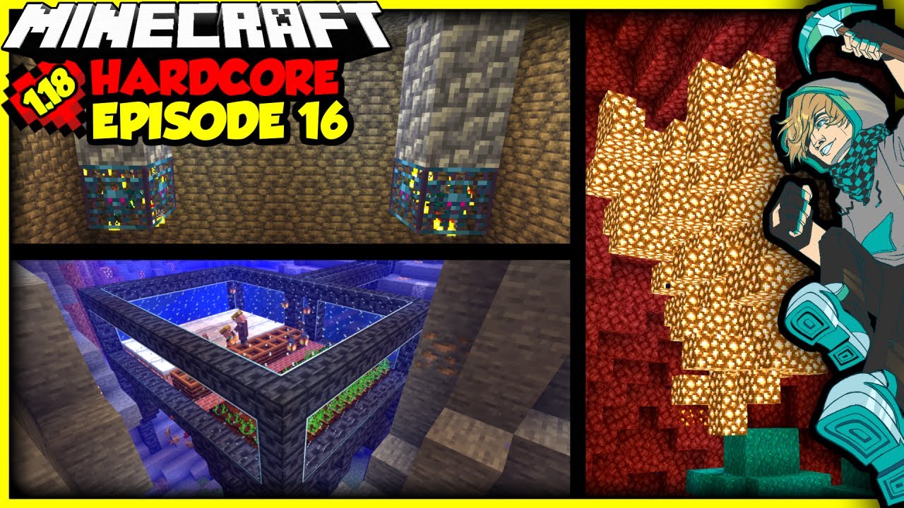 2x Spawner + Underwater Village + BIG Glowstone in Hardcore Minecraft ...