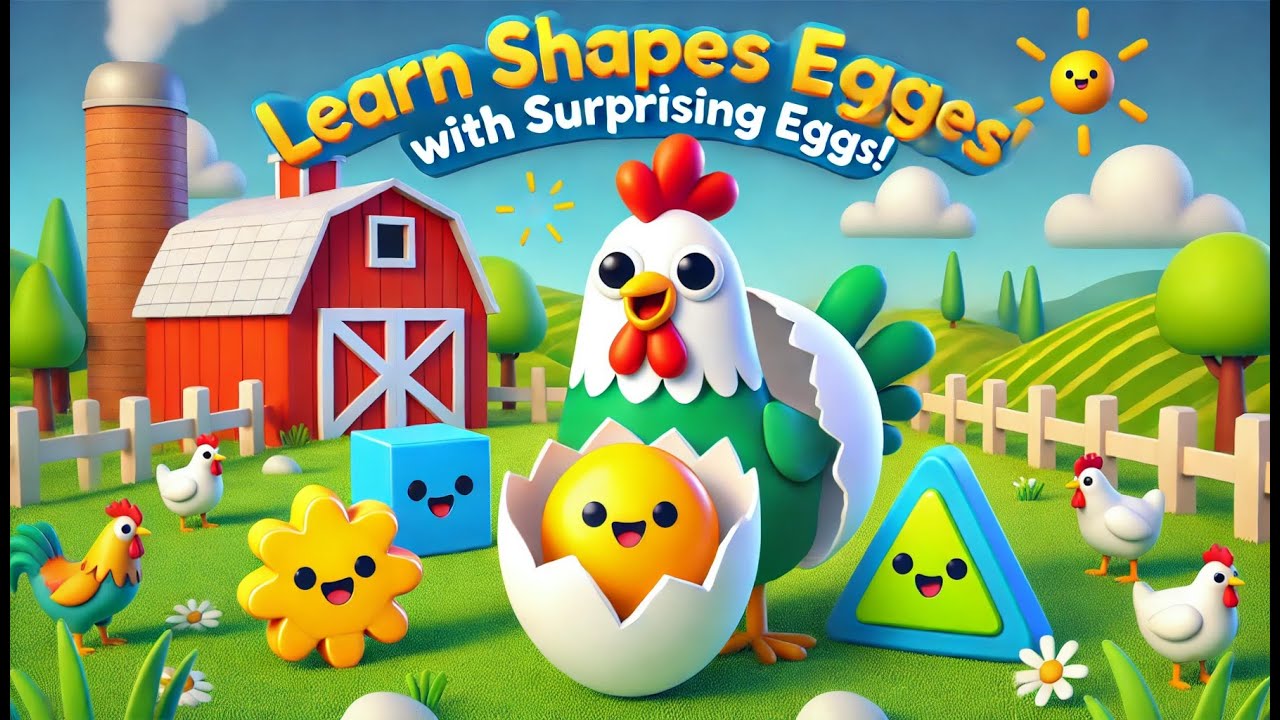 🐣 Learn Shapes with Surprising Eggs! 🟡🟦🔺 | Fun Educational Song for ...