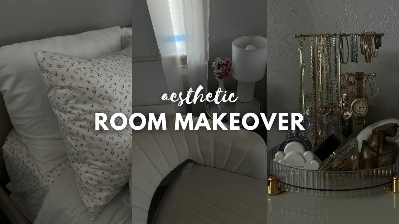 AESTHETIC ROOM MAKEOVER *Pinterest inspired* - YouTube