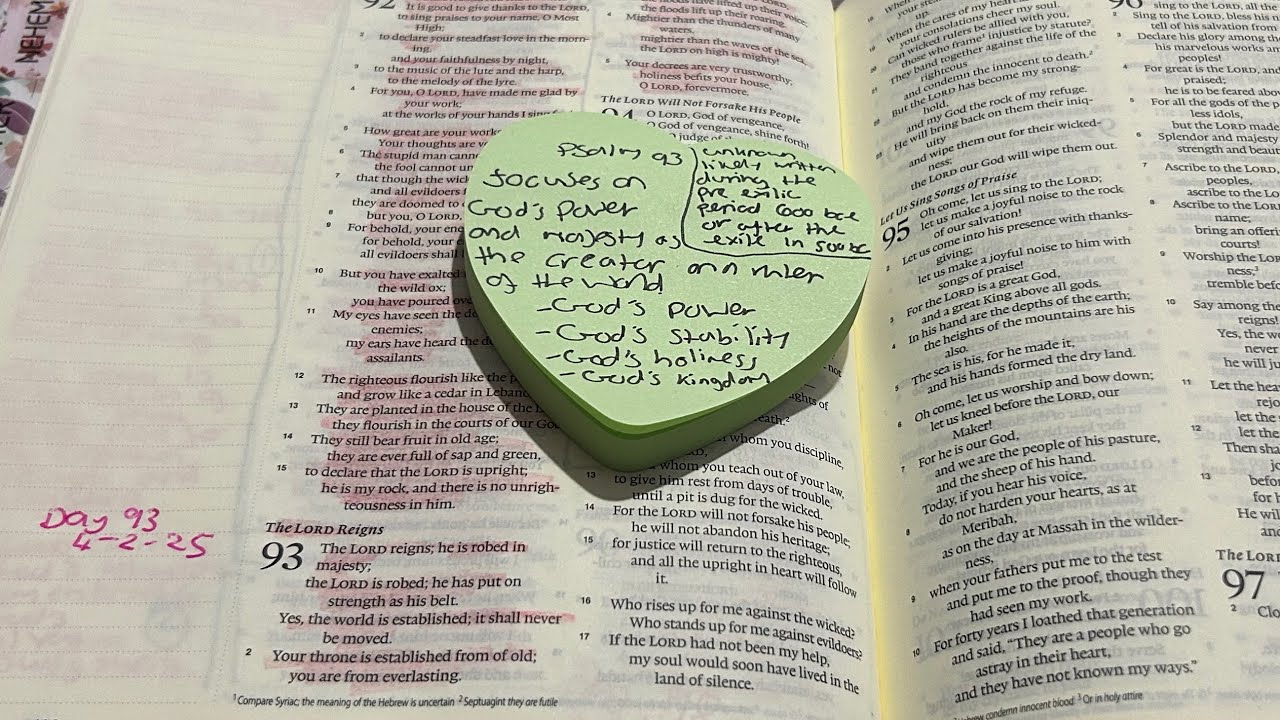 Day 93: Psalm 93| #esv #biblestudy #faith #bookofpsalms #psalm93 #bible ...