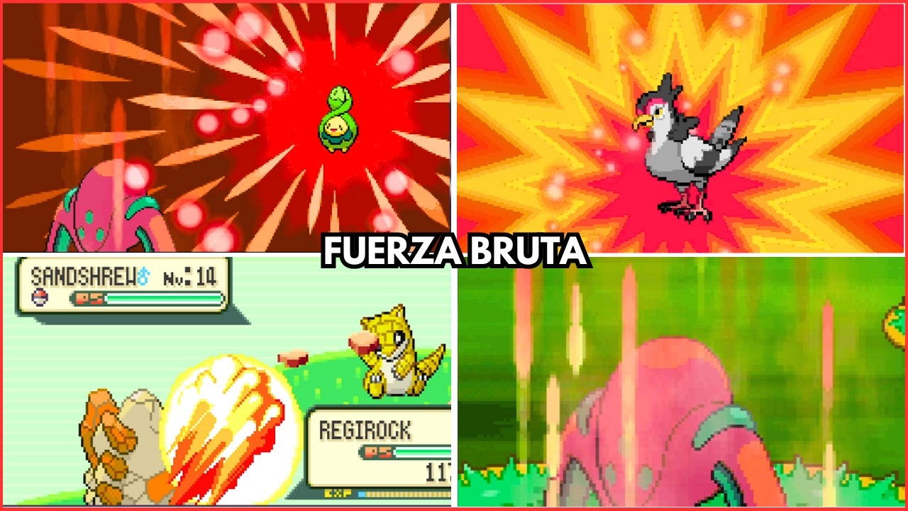 ANIMACIÓN de FUERZA BRUTA en todos los juegos POKÉMON (2002-2025) - YouTube