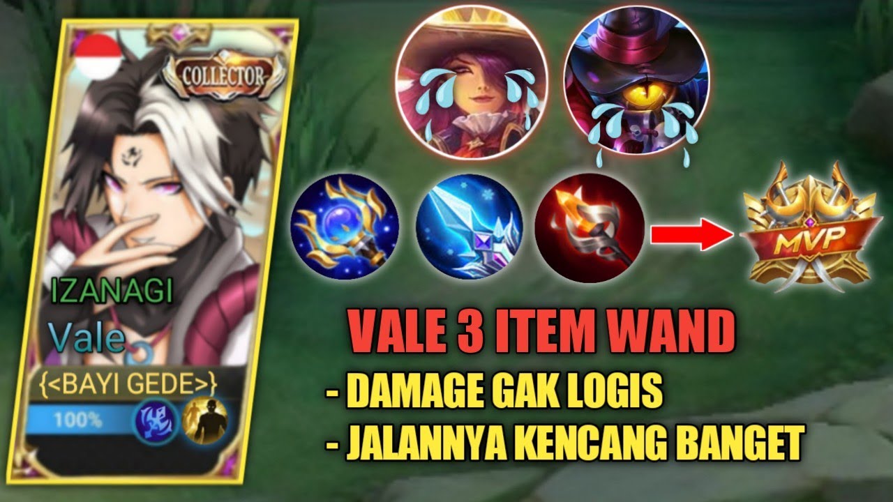 VALE 3 ITEM WAND DAMAGE NYA GAK LOGIS ⁉️ BUILD VALE TERSAKIT 2022 ...