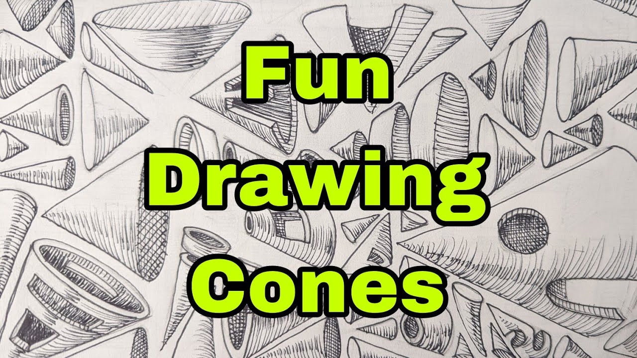 Fun Drawing 50 Cones for Practice! - YouTube