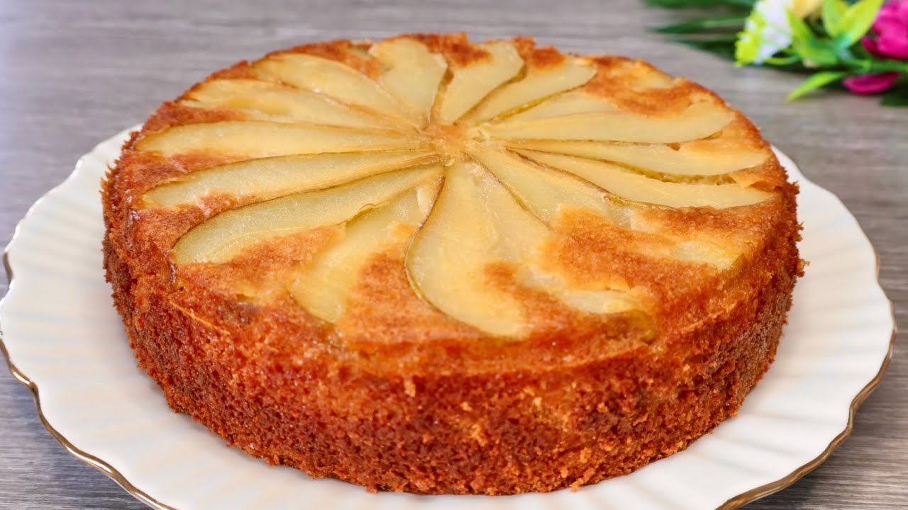 Delicious and easy pear upside down cake will melt in your mouth! Easy ...