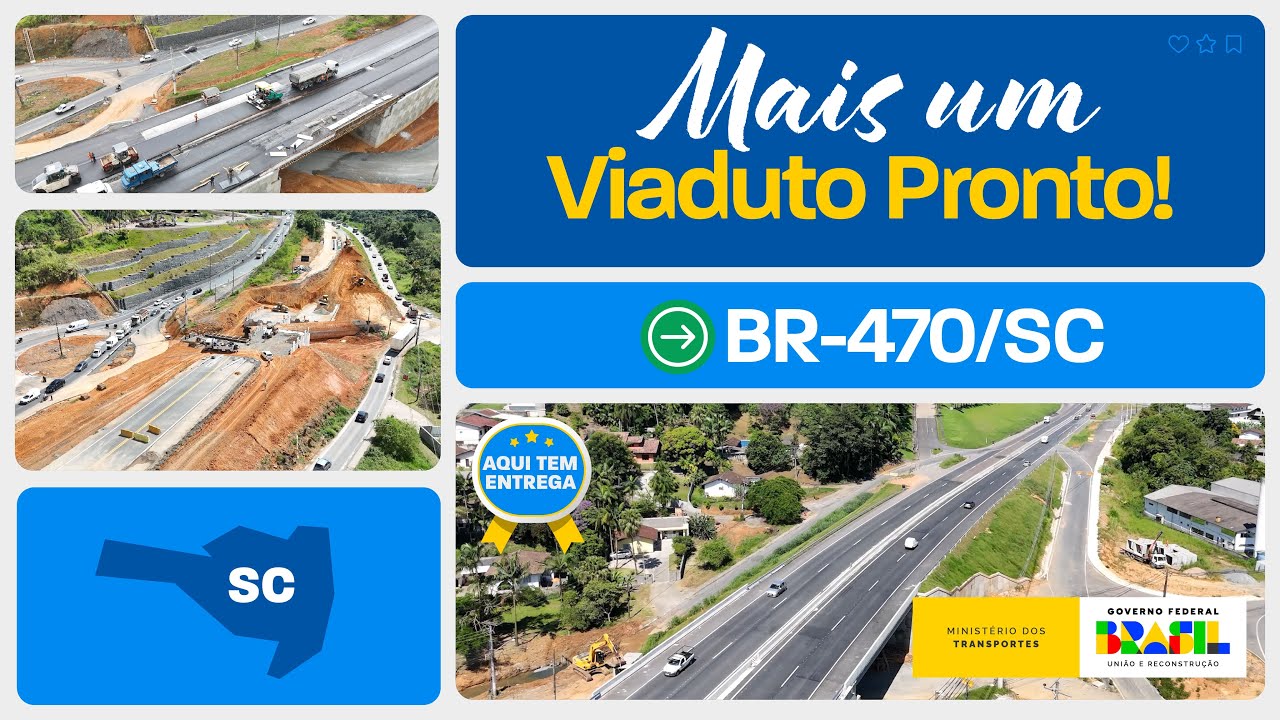 Mais um Viaduto pronto na BR-470/SC - YouTube