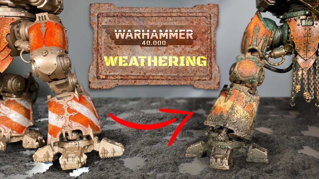 The Best Warhammer Weathering Video | Chaos Knight Diorama - YouTube