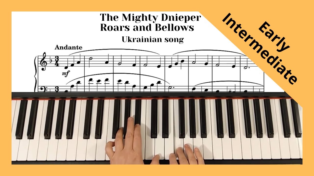 Ukrainian song - The Mighty Dnieper Roars and Bellows. Piano, Early ...