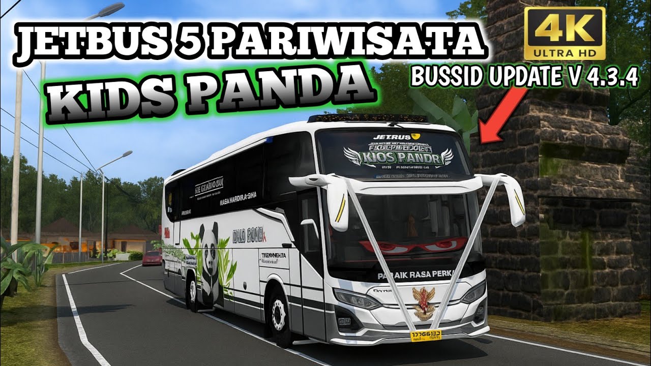 BUSSID UPDATE ‼️ JETBUS 5 PARIWISATA BAIK RASA "KIDS PANDA" | BUS ...