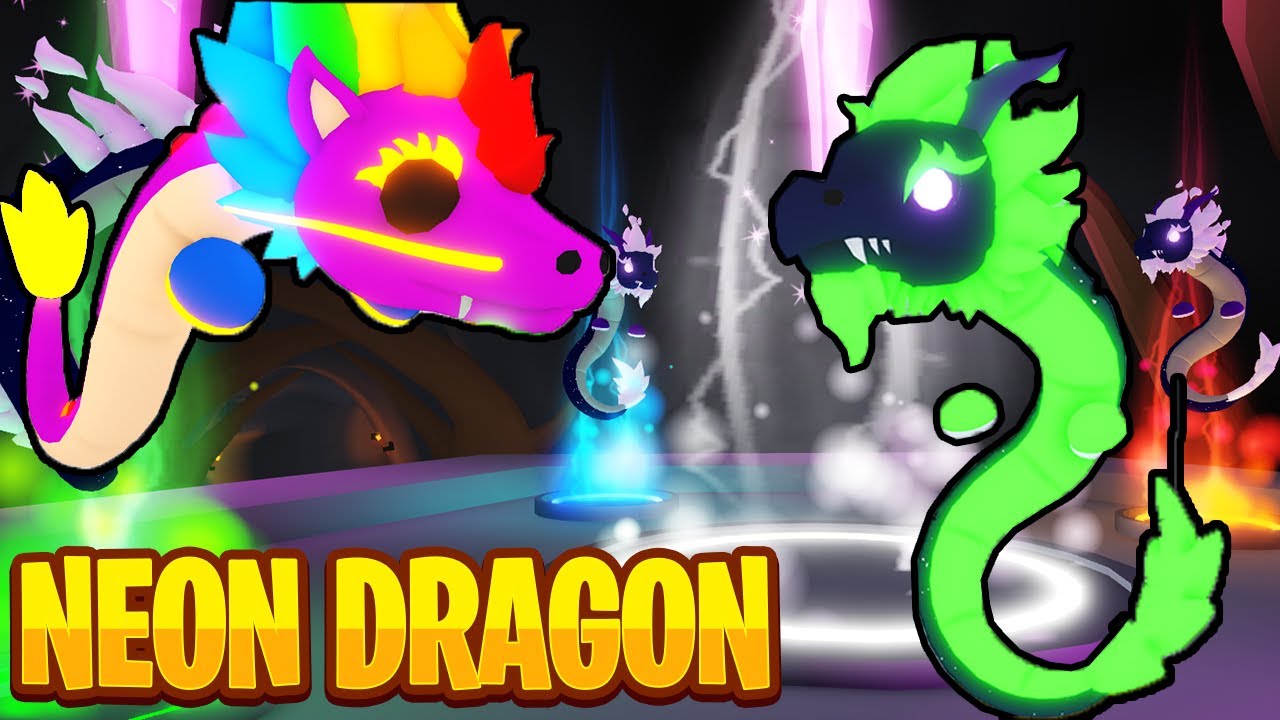 Rainbow und Midnight Dragon in NEON machen in Adopt Me! - YouTube