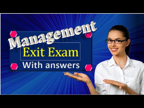 Management Exit Exam questions with Answers part 1 - YouTube