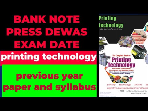 BANK NOTE PRESS Dewas #admit_card date announced syllabus and model ...