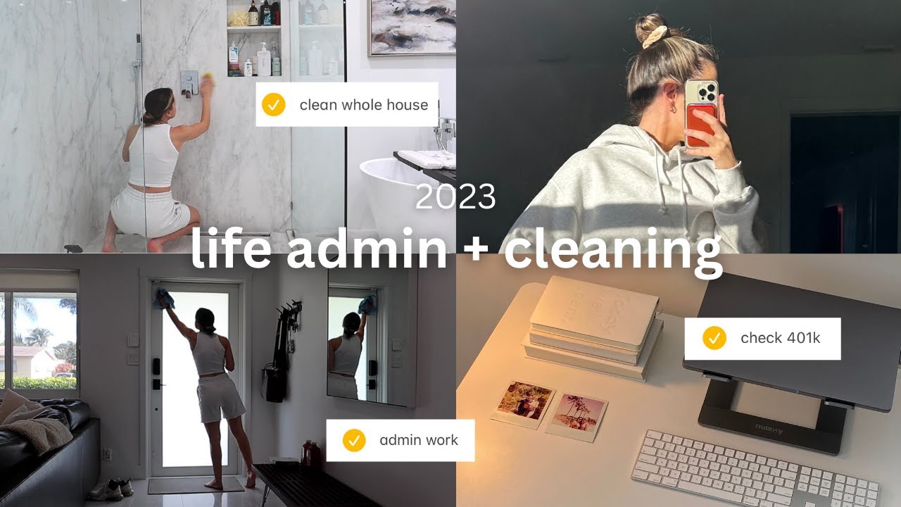 LIFE ADMIN DAY + Entire house clean with me 2023 | Starting 2023 on the ...