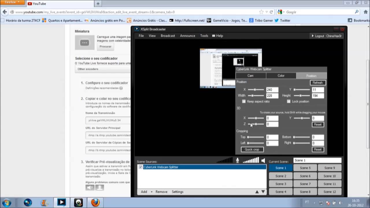Como Posso Fazer Live de Parceiro? O China Explica! (Livestream usando XSplit) - YouTube