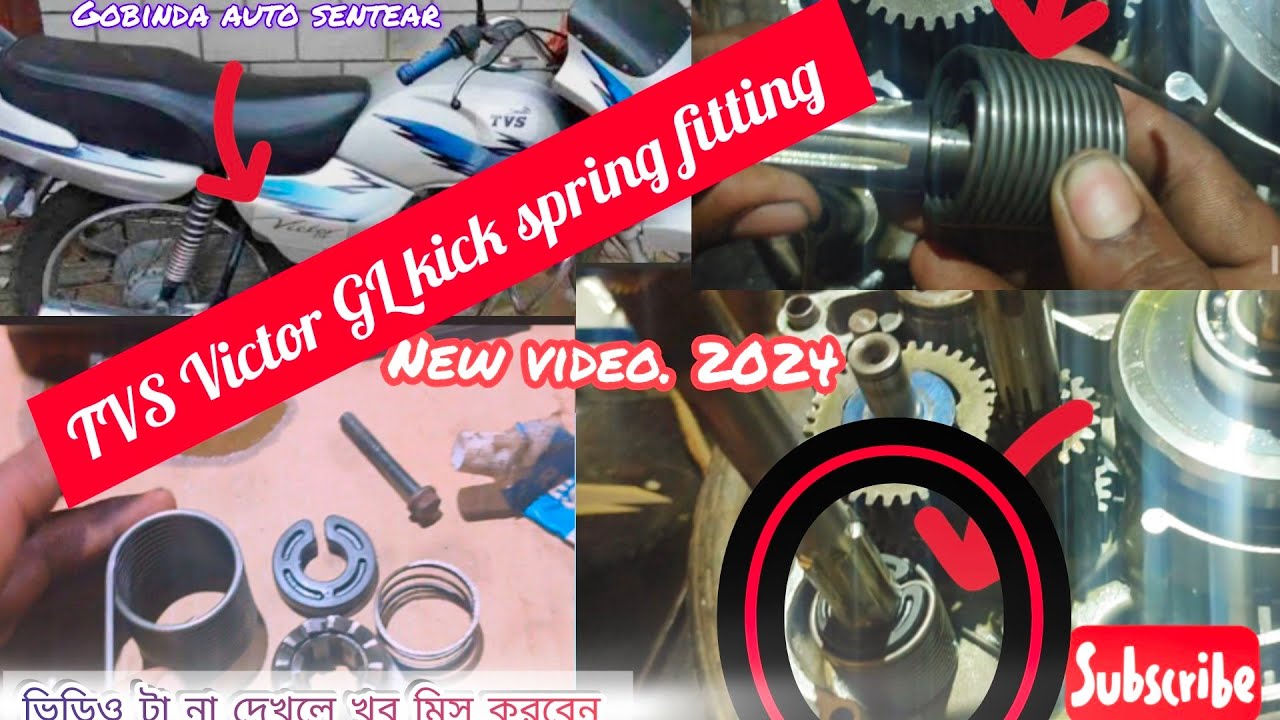 TVS victor gl kick spring fitting // tvs victor gl kick spring change ...