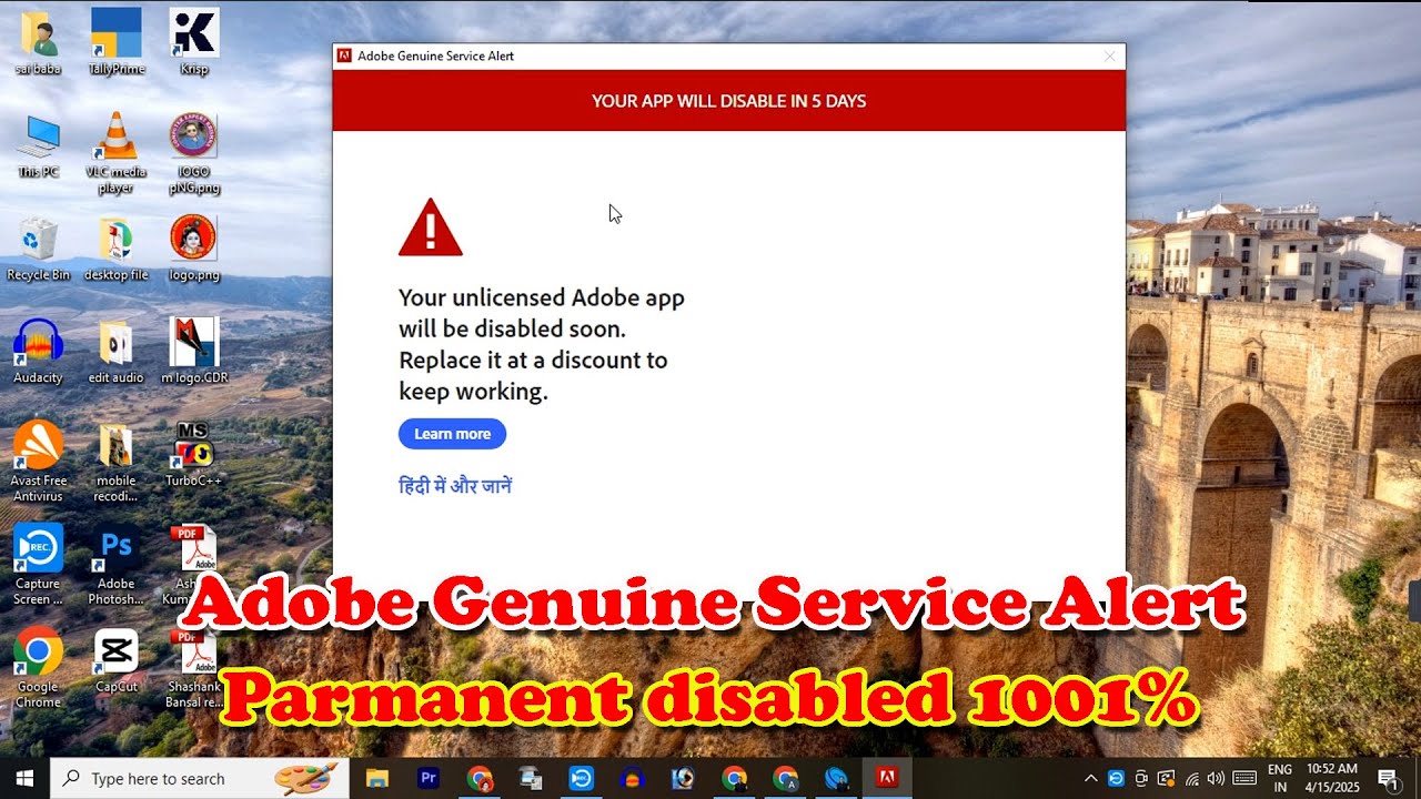 Adobe Genuine Service Alert | Adobe genuine service alert dissable ...