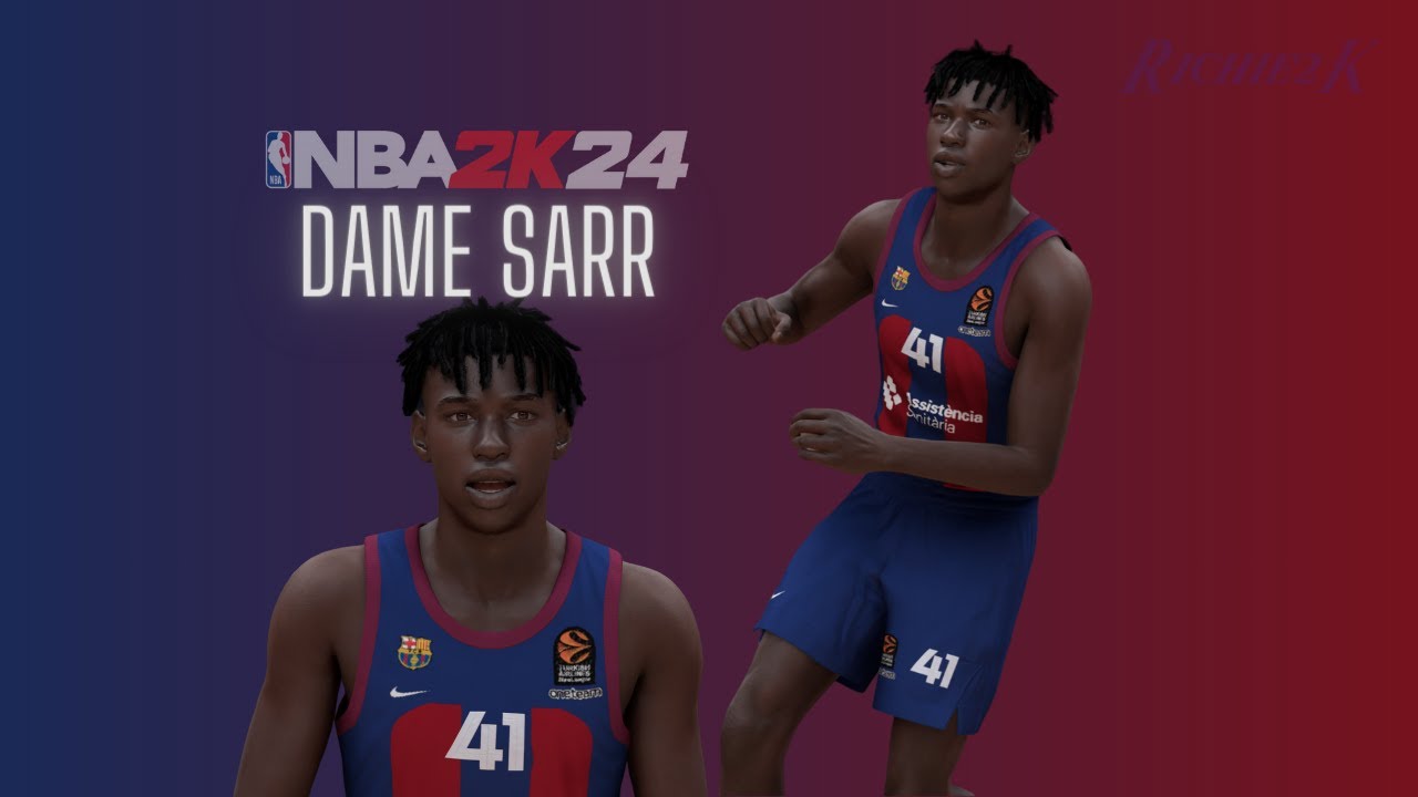 Dame Sarr Face Creation NBA 2K24 - YouTube