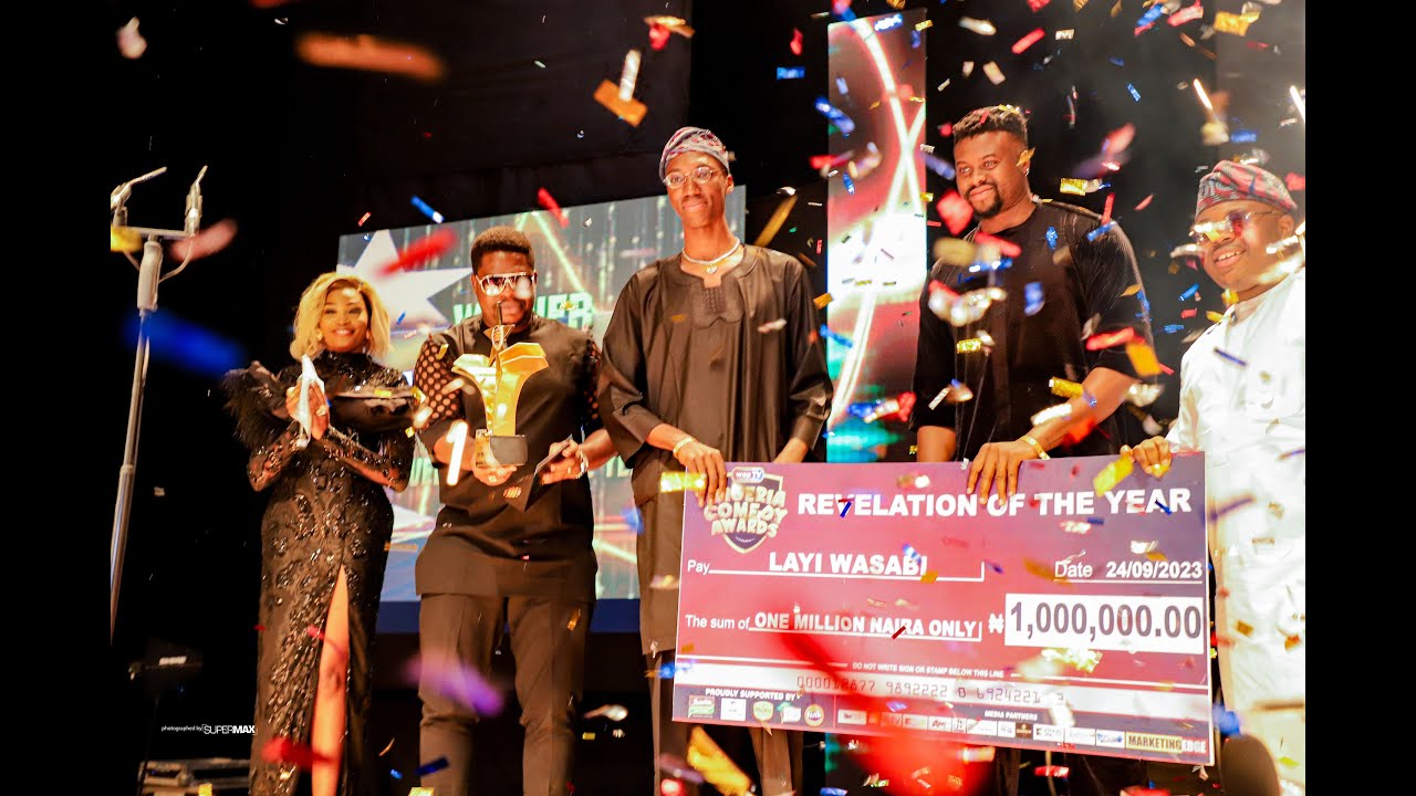 Layi Wasabi wins 'Revelation of the Year' Award at the Nigeria Comedy ...