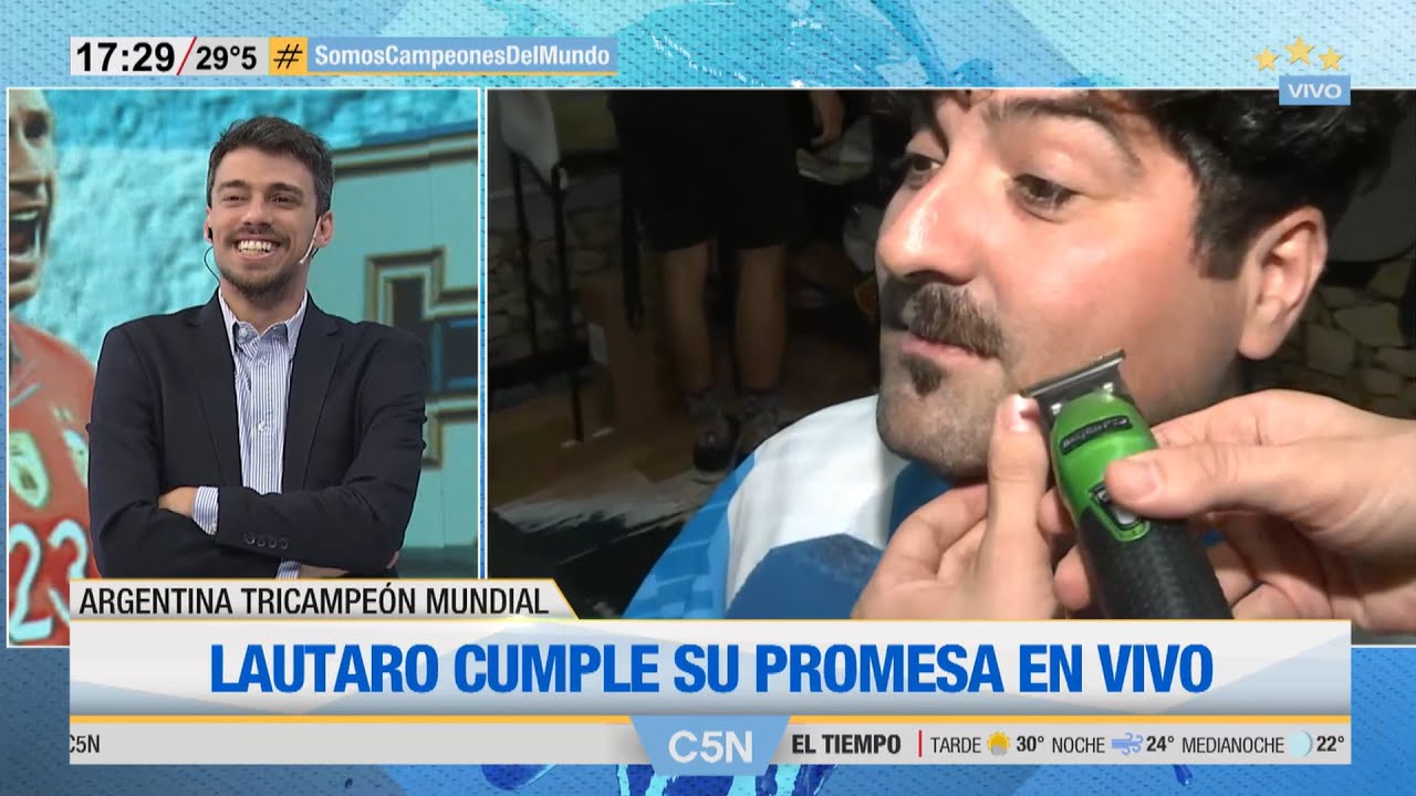 LAUTARO MAISLIN cumplió su PROMESA y se AFEITÓ el BIGOTE - YouTube