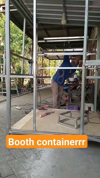RANGKA BOOTH CONTAINER HOLLOW GALVANIS #shorts - YouTube