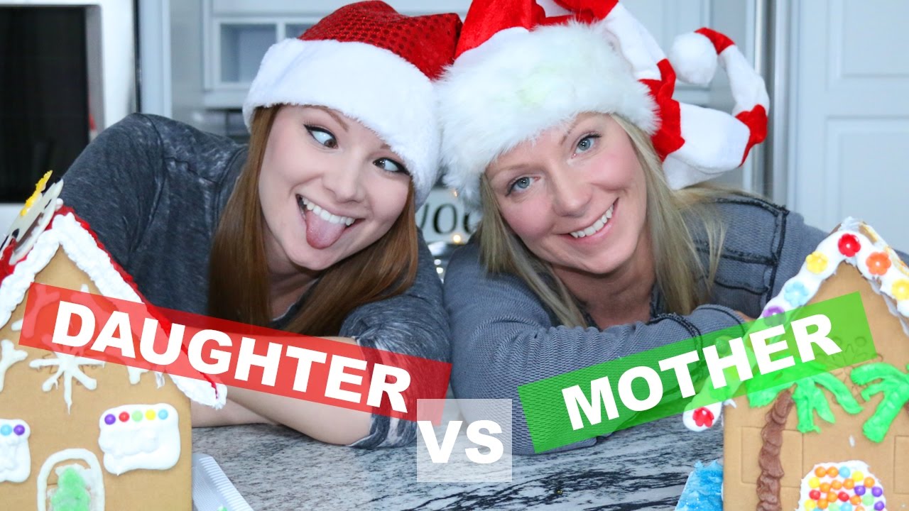 MOTHER VS. DAUGHTER The Ultimate Gingerbread CHALLENGE - YouTube