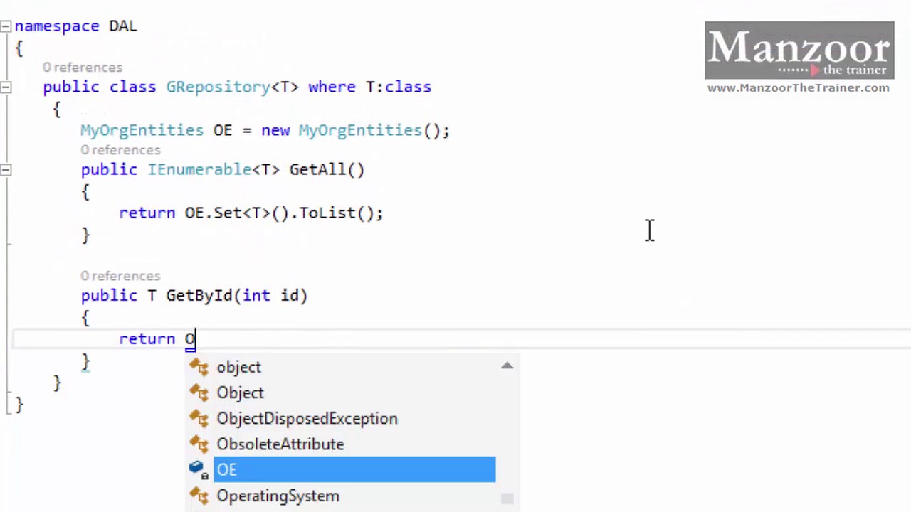 035 Working with Generic Repository Pattern - YouTube