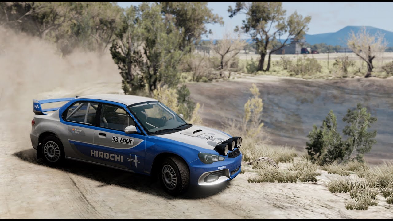 BeamNg Drive Rally - Lonestar Speedway mixed rally stage - YouTube