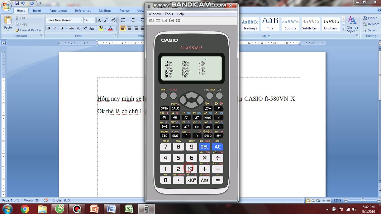Hướng dẫn cách viết chữ trong Máy Tín CASIO ft-580VN X - YouTube