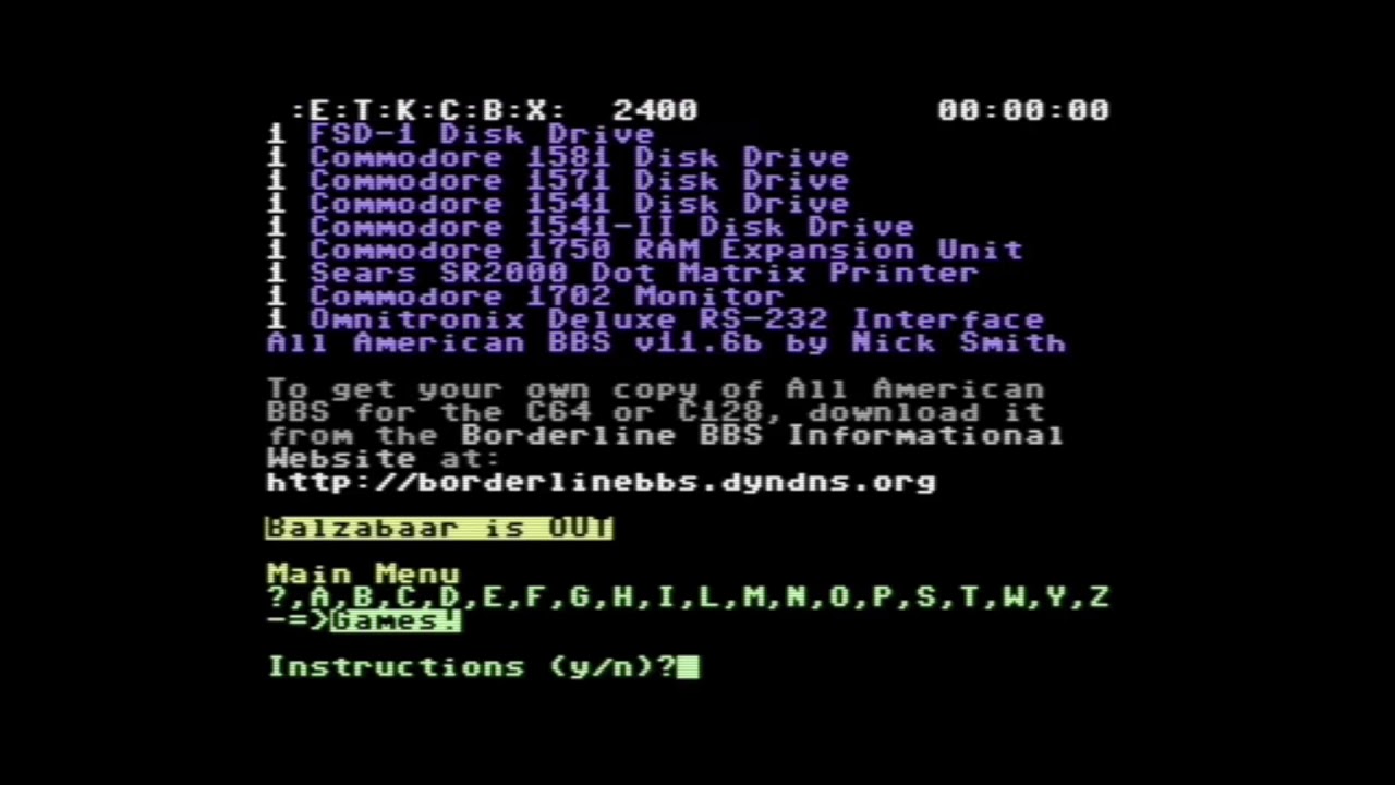 Old School Sean - Connecting to a BBS using a Commodore 64 - YouTube