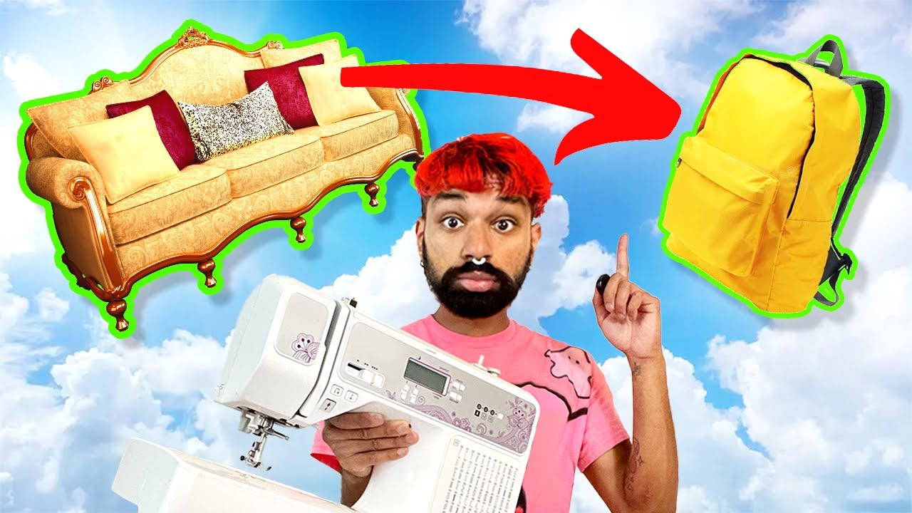 TURNING A COUCH INTO A BACKPACK - YouTube