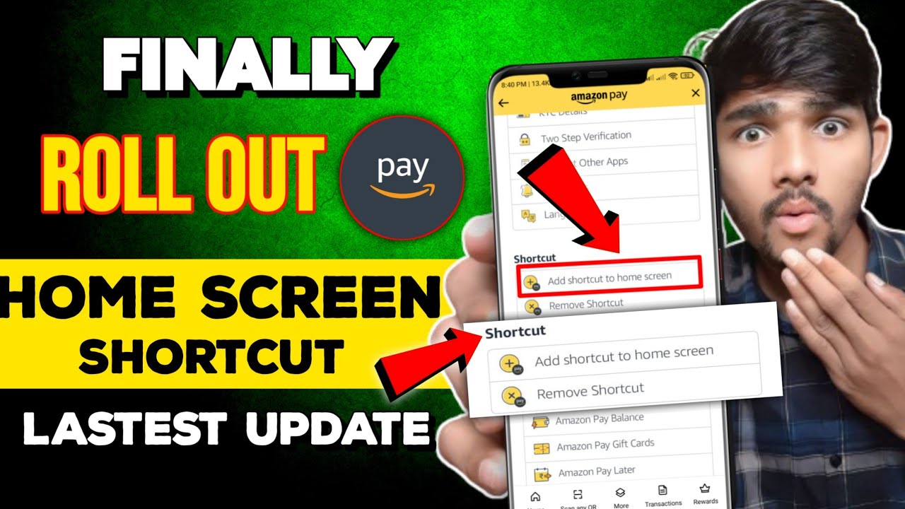 Finely🥳Amazon Pay shortcut | new update Amazon Pay shortcut in home ...
