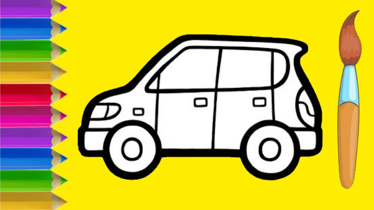 Bolalar uchun mashina rasm chizish. Сурет салу машина. Drawing a car ...