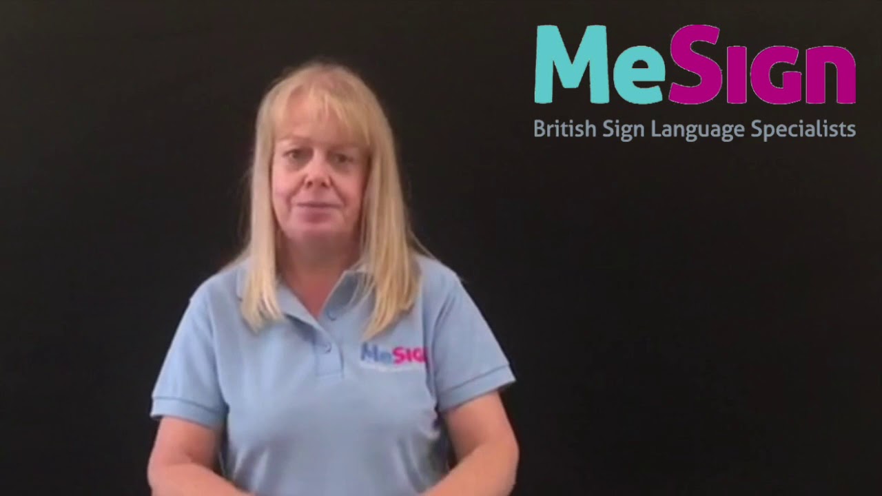 BSL Clip for Reading from MeSign - YouTube