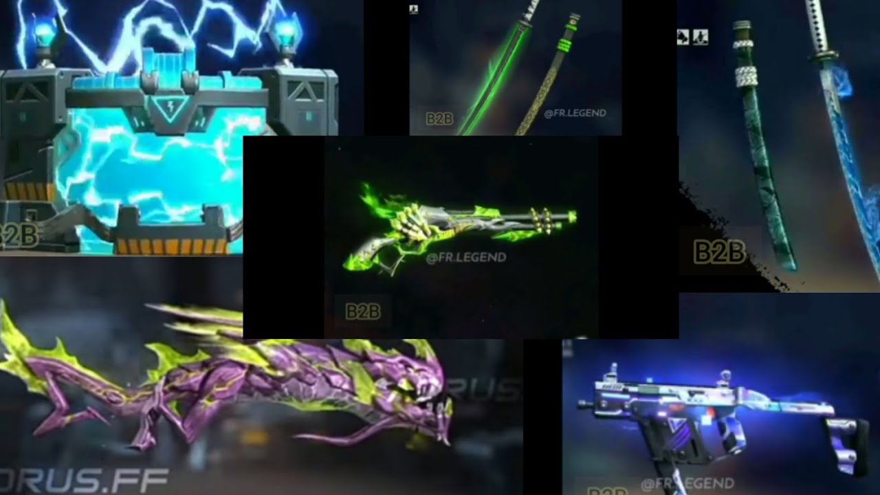 Free fire upcoming all gun skins - YouTube