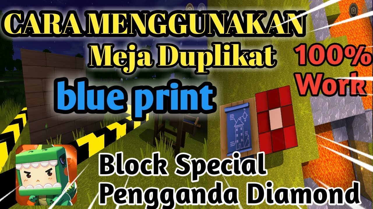 (tutorial) cara menggunakan meja blue print di mine world - YouTube
